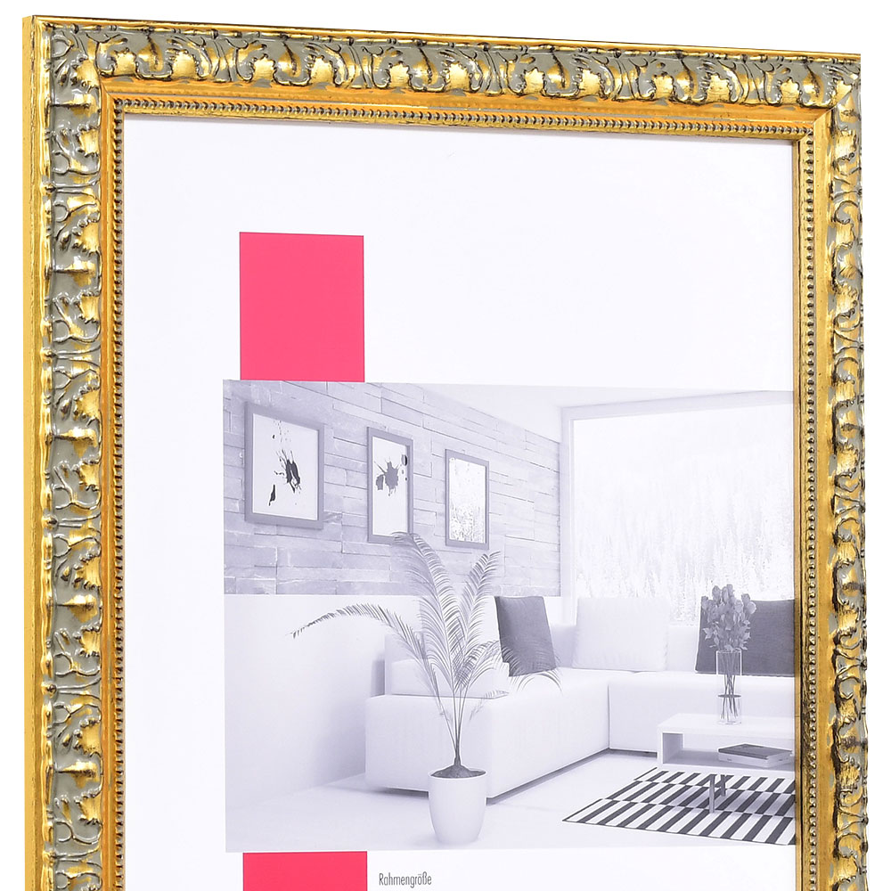 Barock-Bilderrahmen Profil 94 9x13 cm | gold | Normalglas | Effekt ...